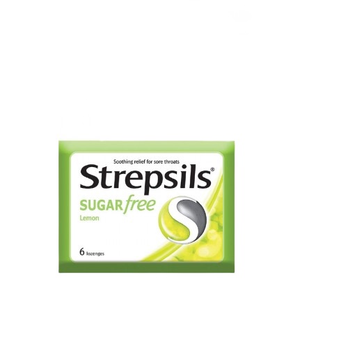 STREPSILS Sore Throat Lozenges Sugar Free Lemon/HoneyLemon Soothing ...