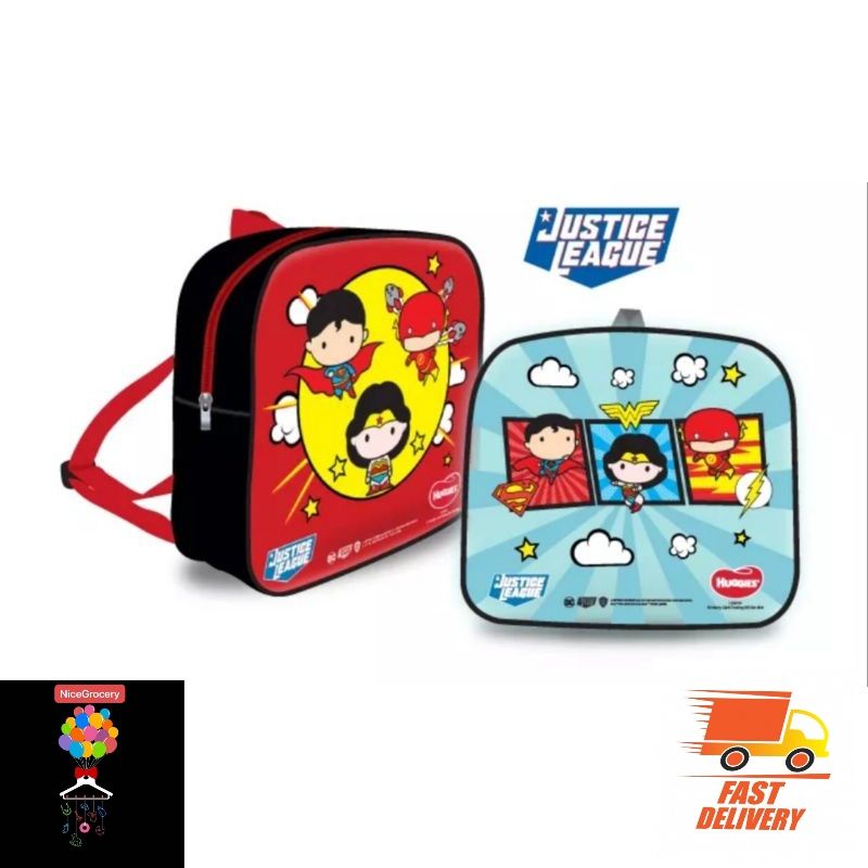 Huggies Superhero Justice League Beg For Kid (Blue) | Shopee Malaysia