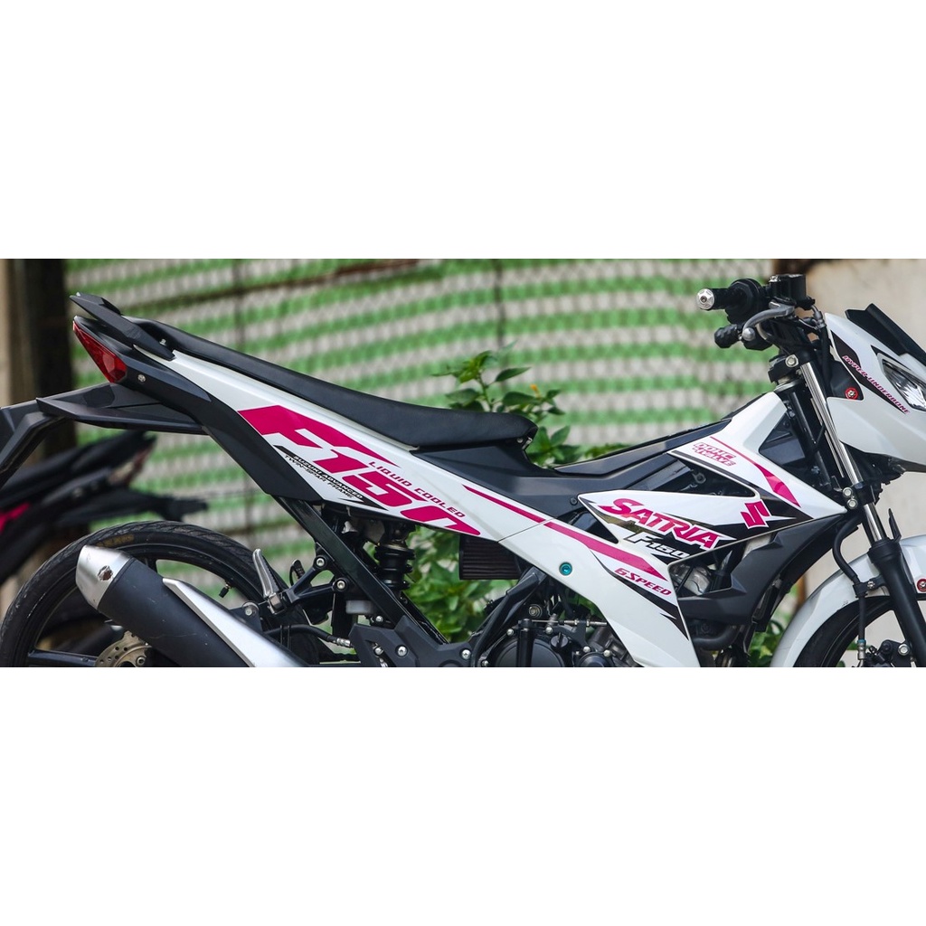 Raider - Satria FI Removable Stamp White Pink F150 Letter Pattern, High ...