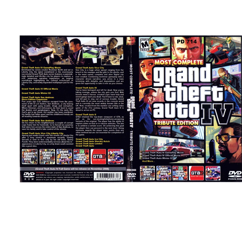 PC game MOST COMPLETE GTA IV - 1 DVD | Shopee Malaysia