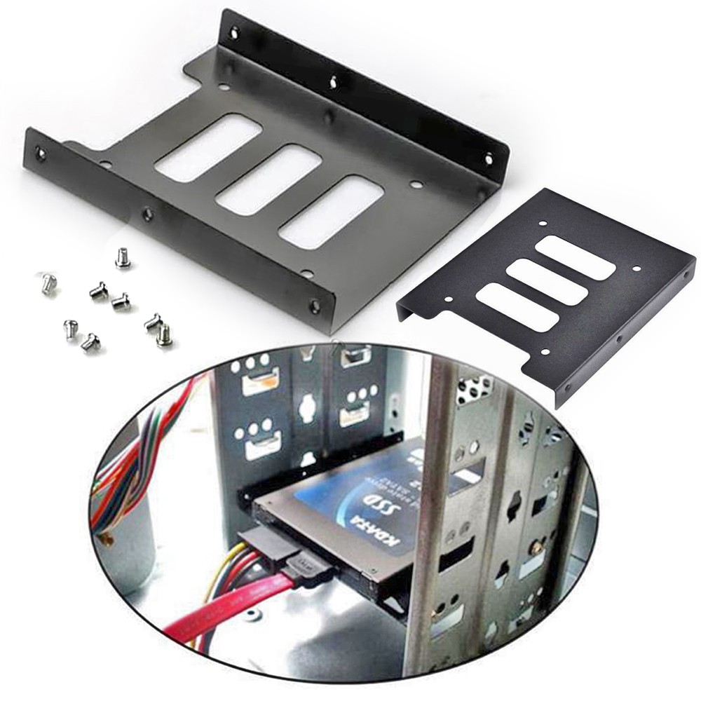 Ssd Mounting Bracket 2.5 to 3.5 Adapter Solid State Disc HDD Metal ...