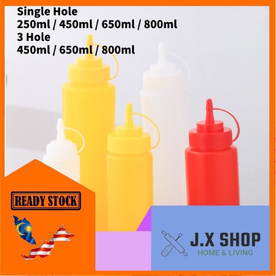 Botol Sos Bottle Plastic Squeeze Sauce Tomato Condiment Dispenser ...