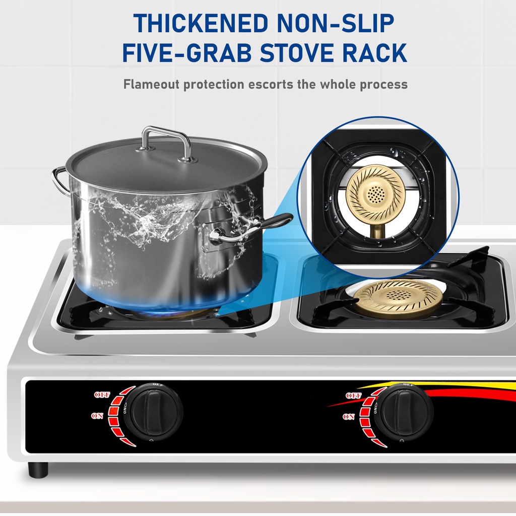 SUKINBO 3 Three Burner Gas Stove Dapur Gas Stainless Steel Gas Stove ...
