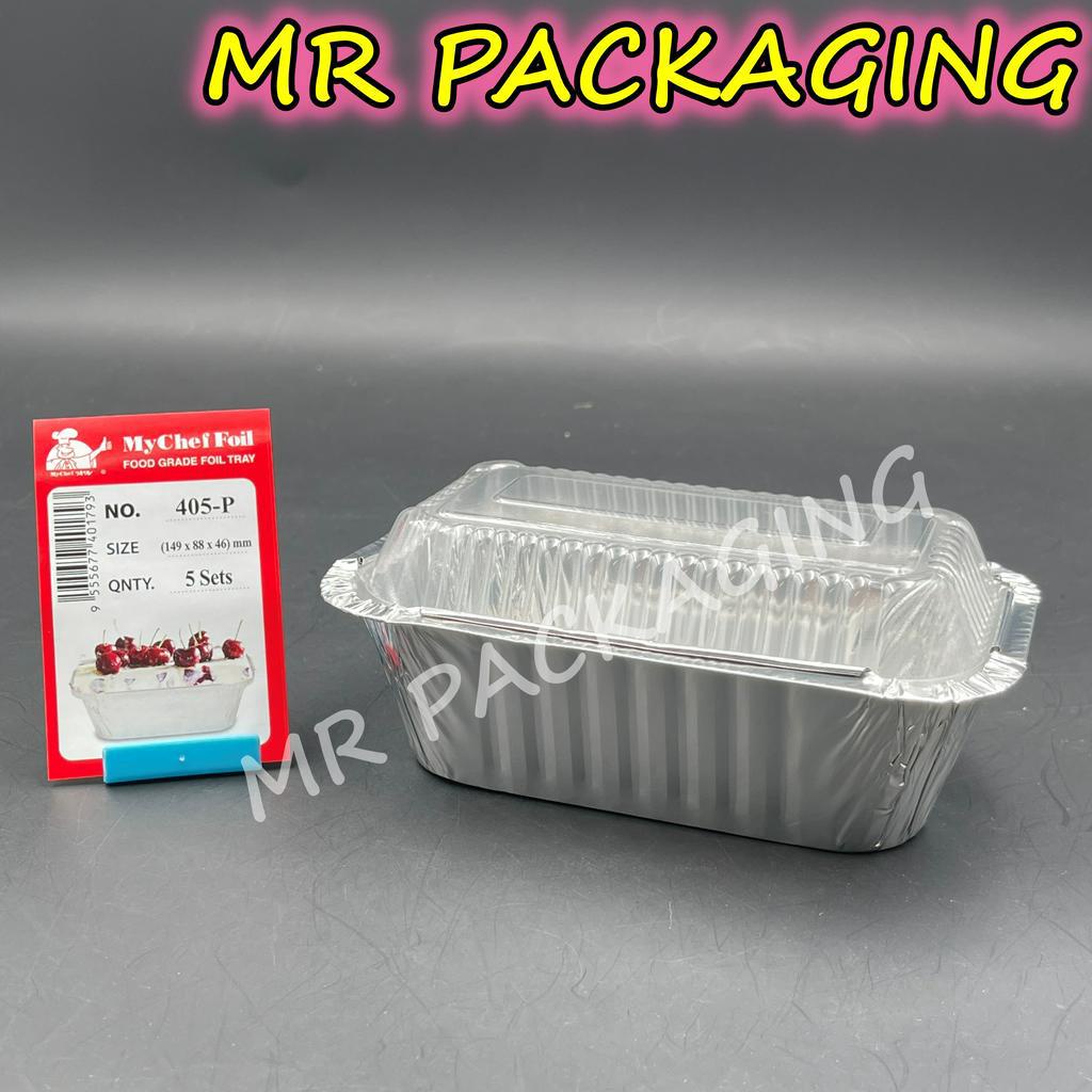 405-P Aluminium Foil Tray with Clear Lid [ 5sets ± ] Rectangle ...