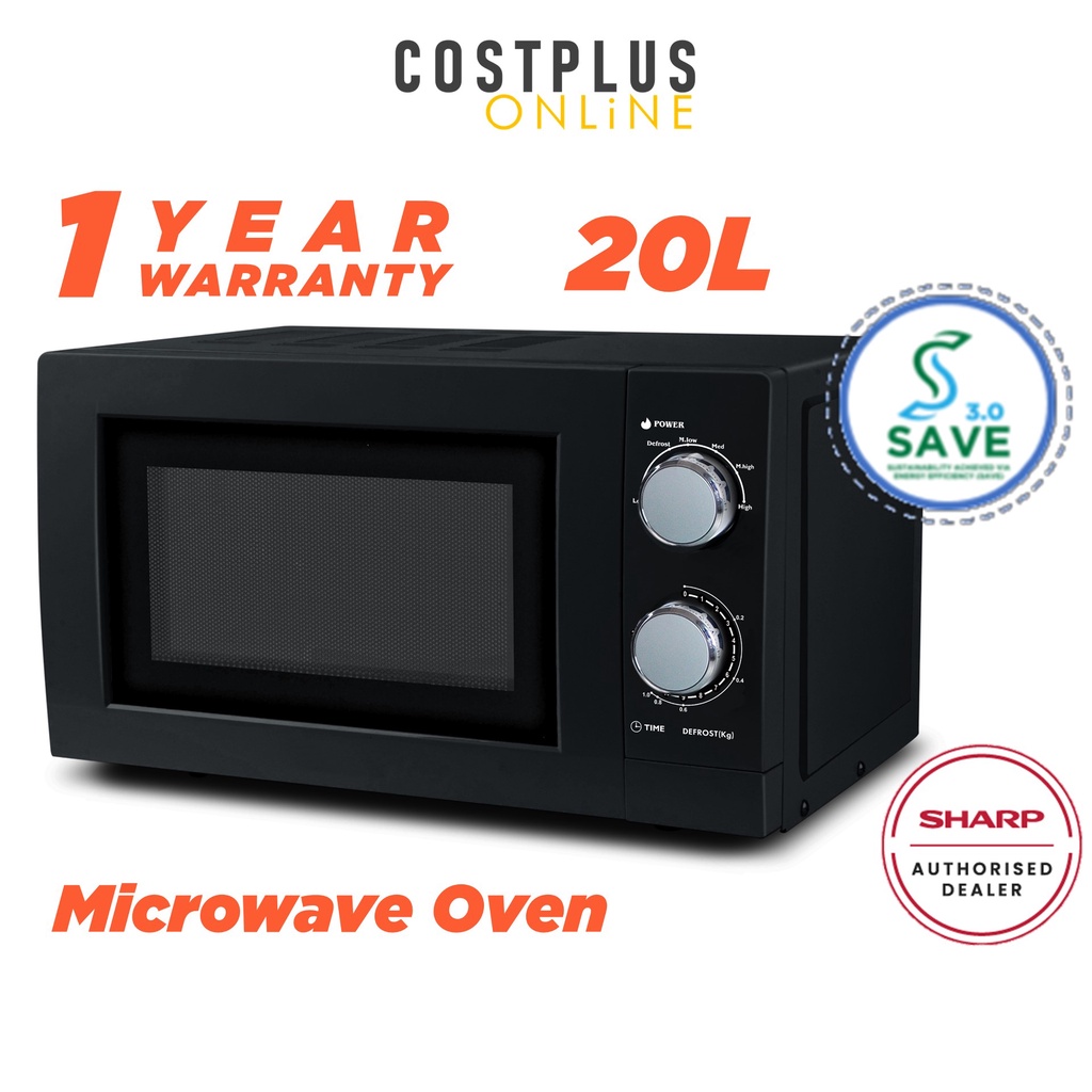 Sharp Microwave Oven 20L R219EK Child Lock Energy-Saving Mode Steam ...