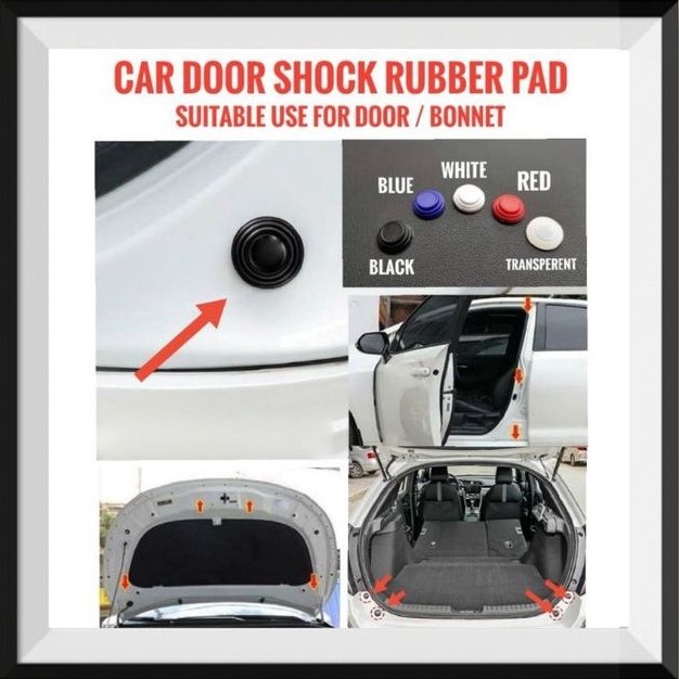 Car Door Rubber Pad Anti Shock Rubber Door Bonnet Protector Rubber Pad ...