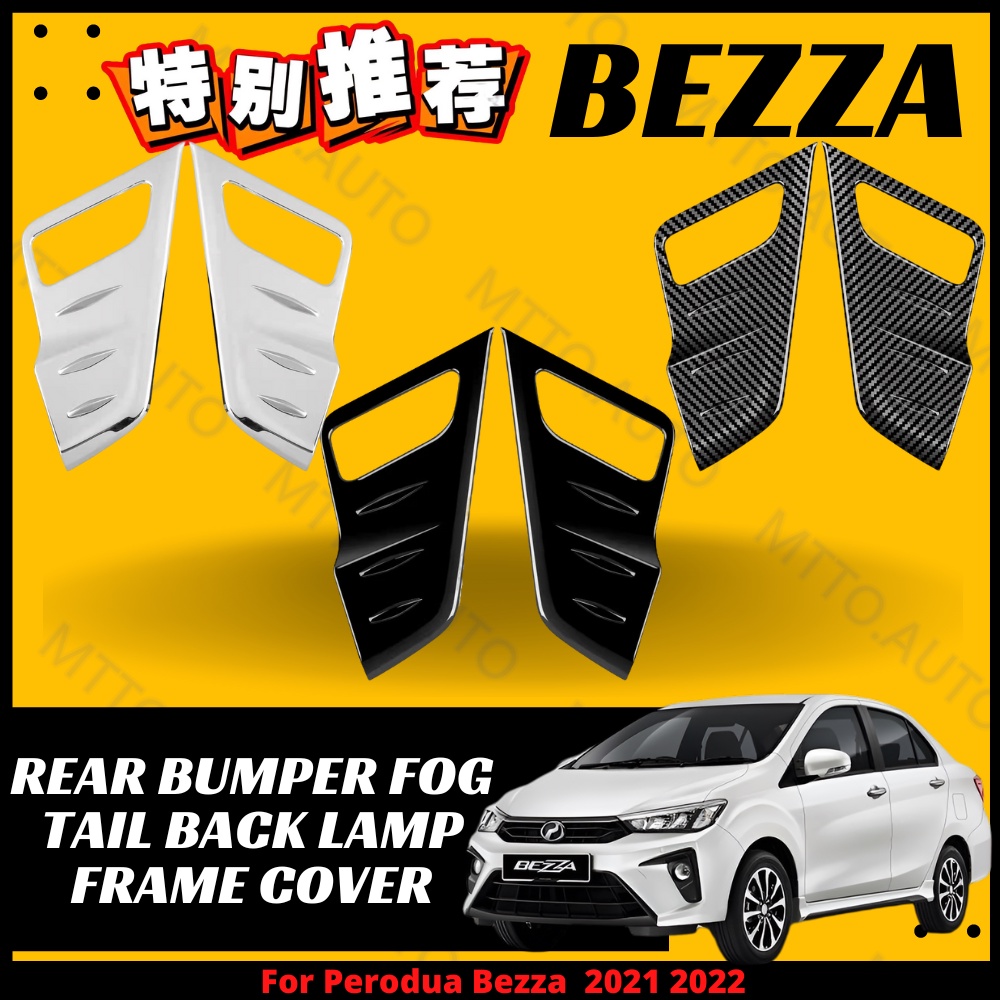 MTTO Perodua Bezza 2021-2022 Car Rear Bumper Fog Tail Back Lamp Frame ...