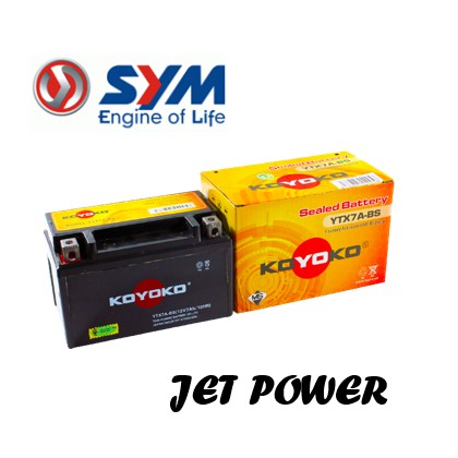 SYM JET POWER BATTERY YTX7A-BS SEALED | Shopee Malaysia