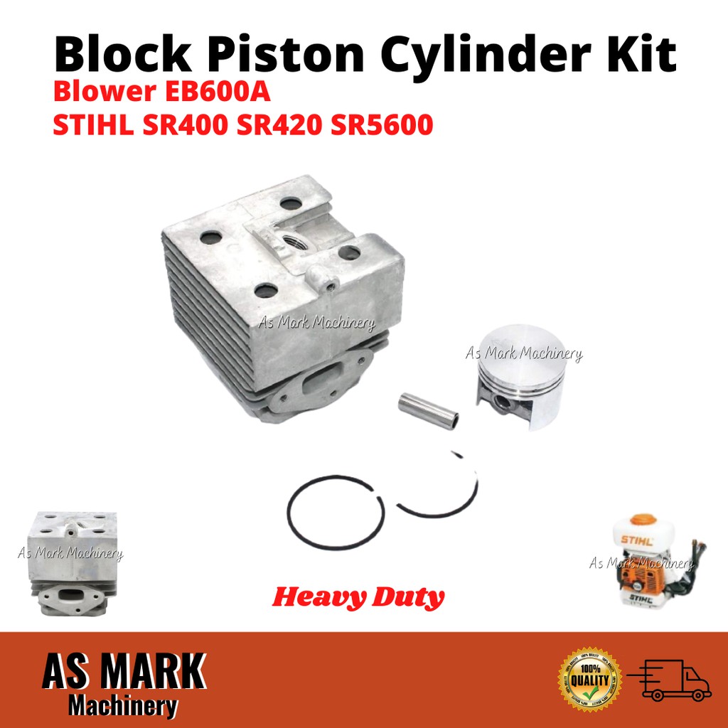 Block Piston Cylinder Kit Blower EB600A Stihl SR400 SR420 Ogawa ...