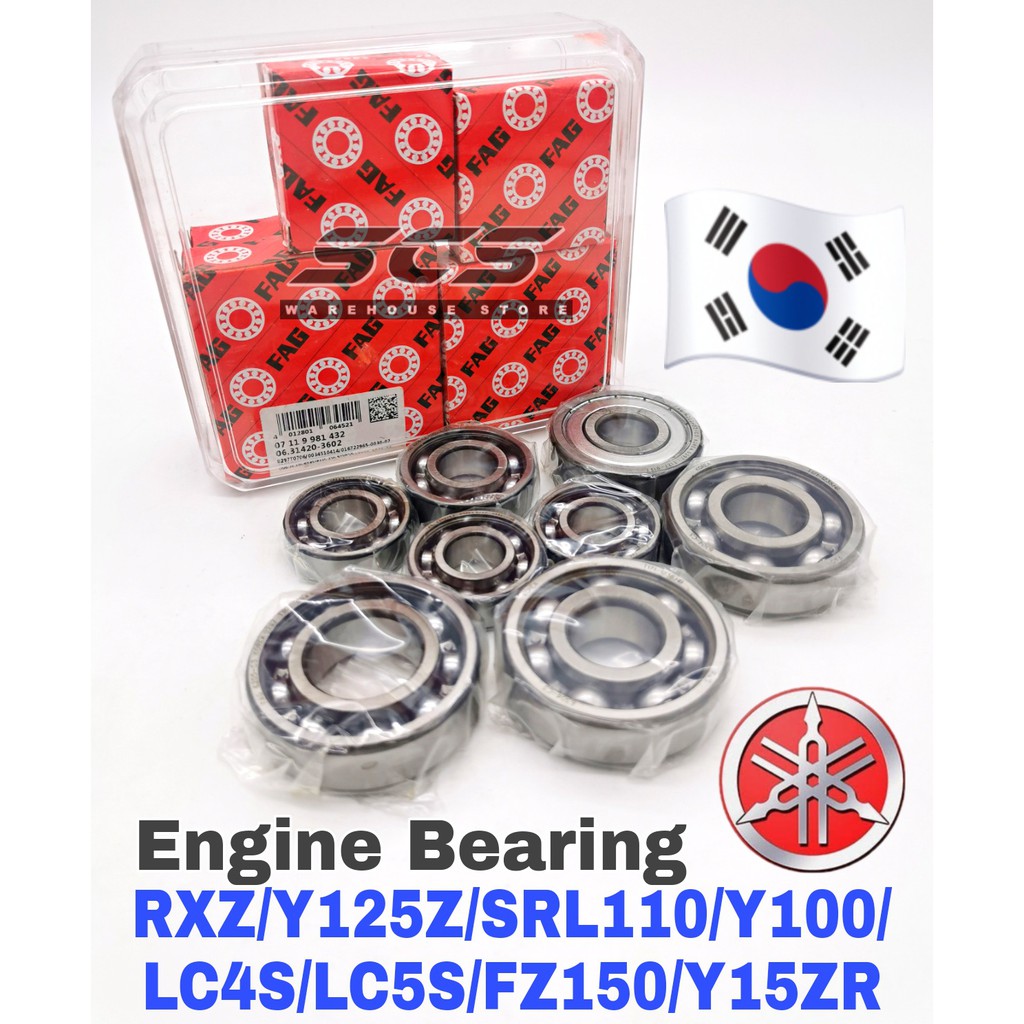 FAG KOREA C3 Engine Bearing Set Enjin 100% ORIGINAL Y15 Y15ZR FZ150 ...