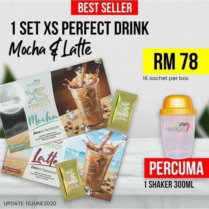 🔥ORIGINAL HQ🔥[READY STOCK] XS Perfect Drink Set Mocha Latte | Shopee Malaysia