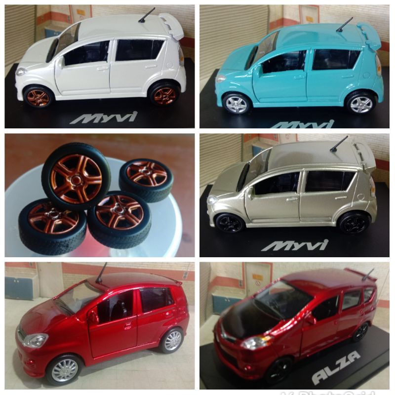 PERODUA DIECAST MYVI VIVA ALZA CUSTOM WARNA SCALE 1/32 | Shopee Malaysia