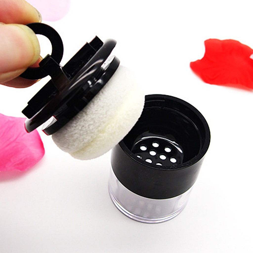 10G Empty Makeup Loose Powder Blush Case Cosmetic Container Jar+Puff ...