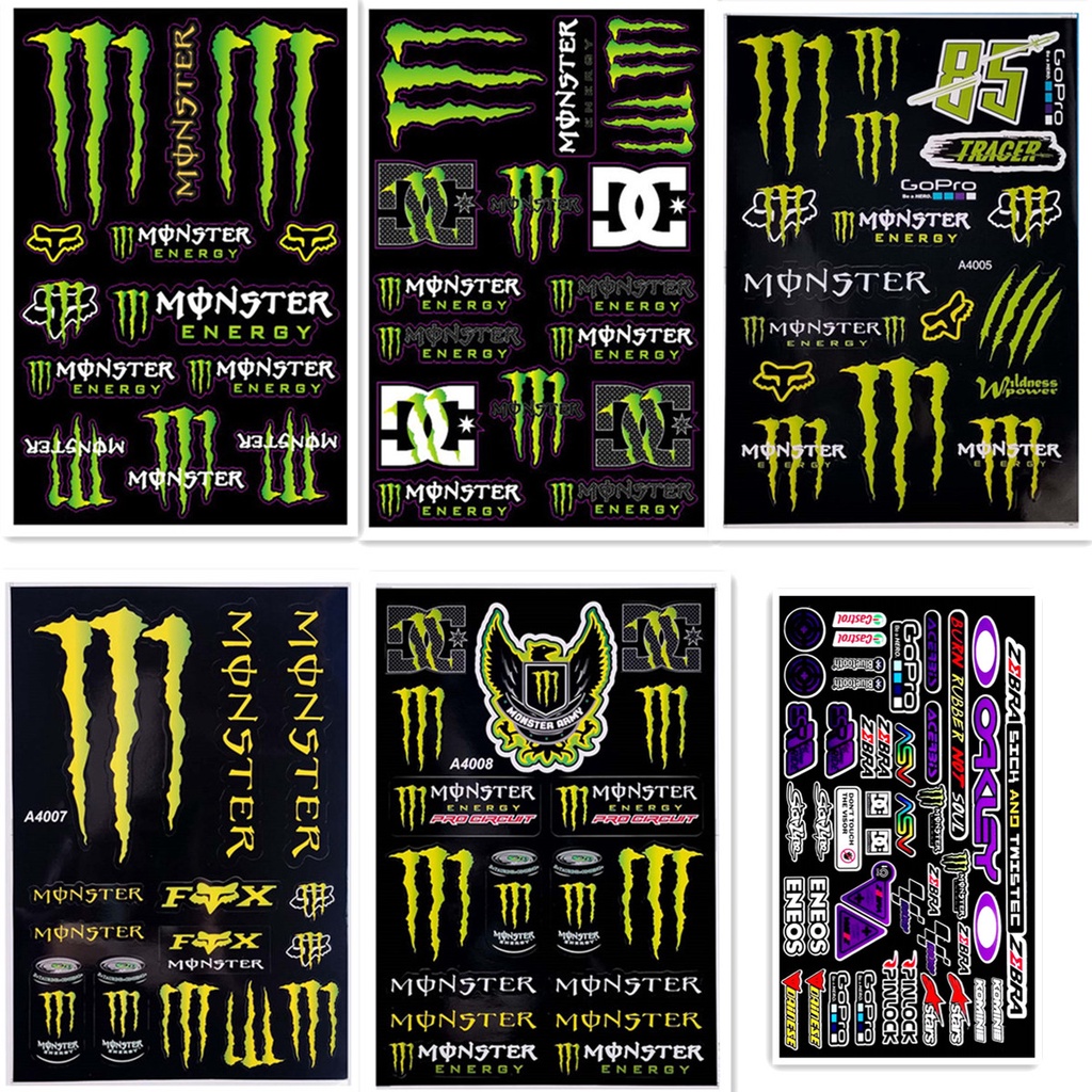 COD Motorcycle Stickers Bicycle Helmet Decals, Rockstar Glossy Membrane ...
