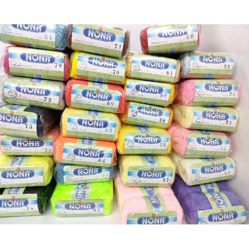 {Ready Stock} Benang Kait Brand Nona ⭐No.10-69⭐ Nona Knitting Yarn 1PKT ...