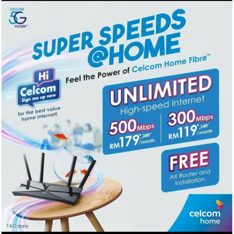 CELCOM HOME FIBRE UNLIMITED INTERNET unlimited modem hotpot mod modem ...