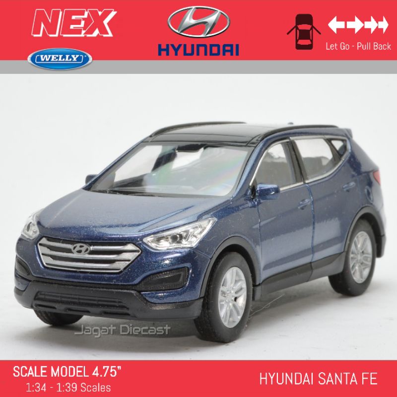 Welly Hyundai Santa Fe Toy Mobilan Hyundai Door Openable Pull Back ...
