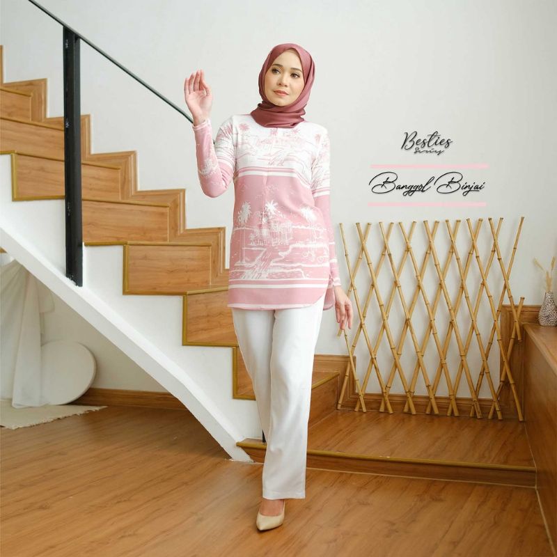PRELOVED BYMADEEHA BESTIE SUITS BLOUSE AND PANTS | Shopee Malaysia
