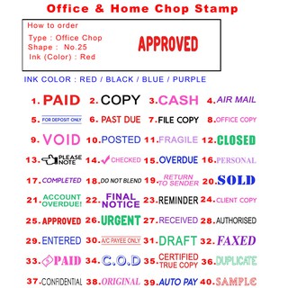 Chop Stamp (Custom made)(Name Chop , Office Chop , Signature Chop ...