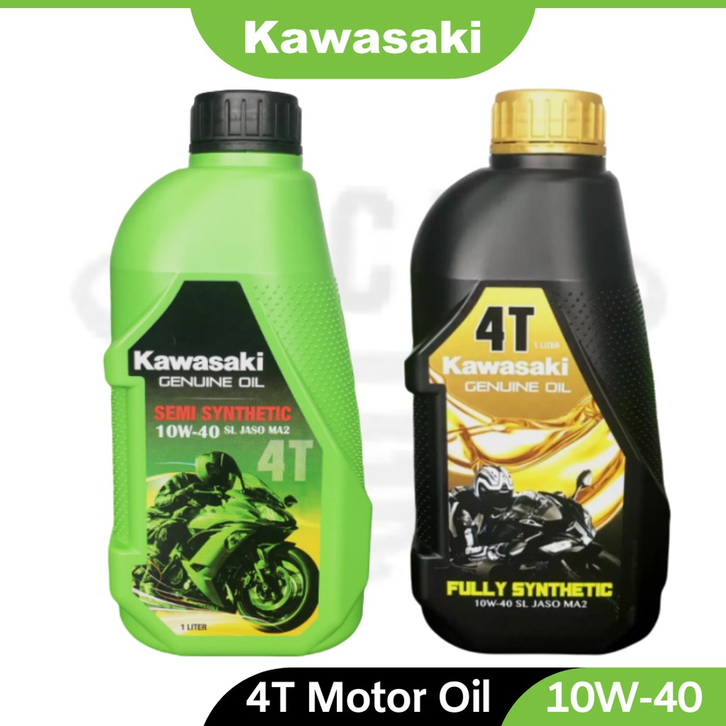 KAWASAKI 10W-40 4T Semi and Full Synthetic motorcycle genuine oil SL ...