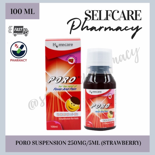 (100ML) PORO SUSPENSION 250MG/5ML (STRAWBERRY/ORANGE) | Shopee Malaysia