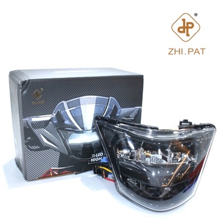 YAMAHA LC135 V1 LED LAMPU DEPAN ZHI.PAT 135GP 100% ORIGINAL VIETNAM ZHIPAT LC V1 HEAD LAMP ...