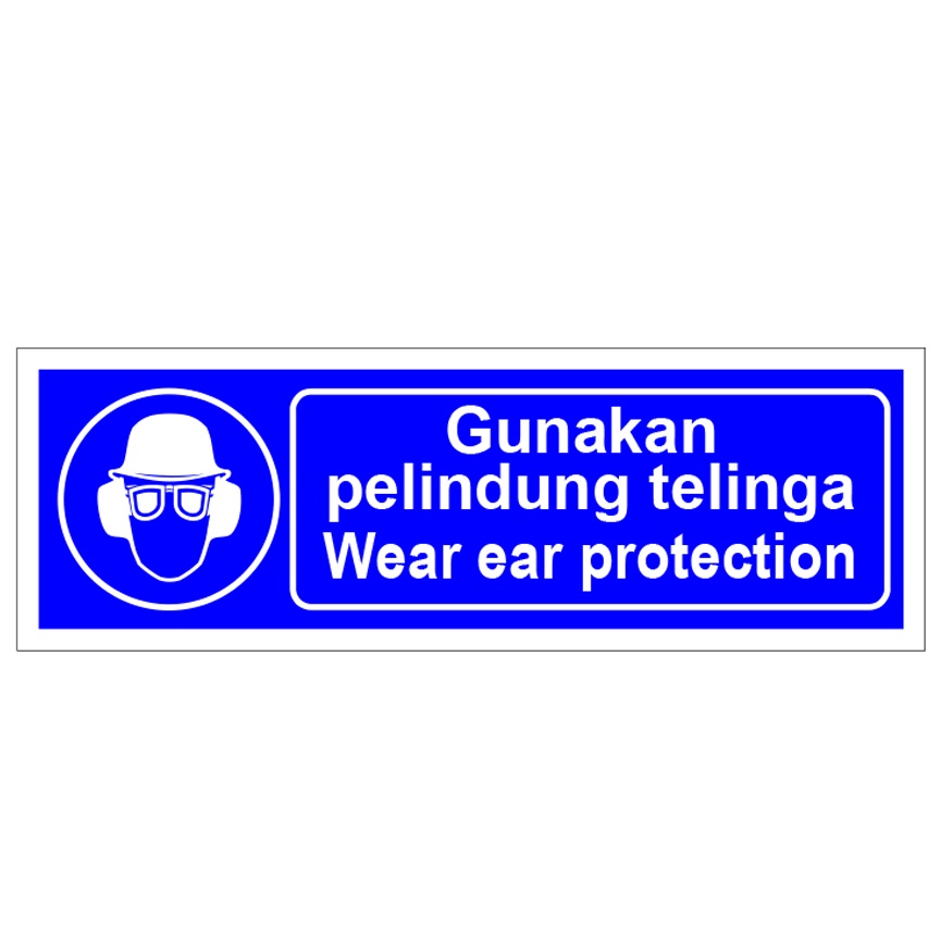 Gunakan perlindung telinga, safety sign, wear ear protection | Shopee ...