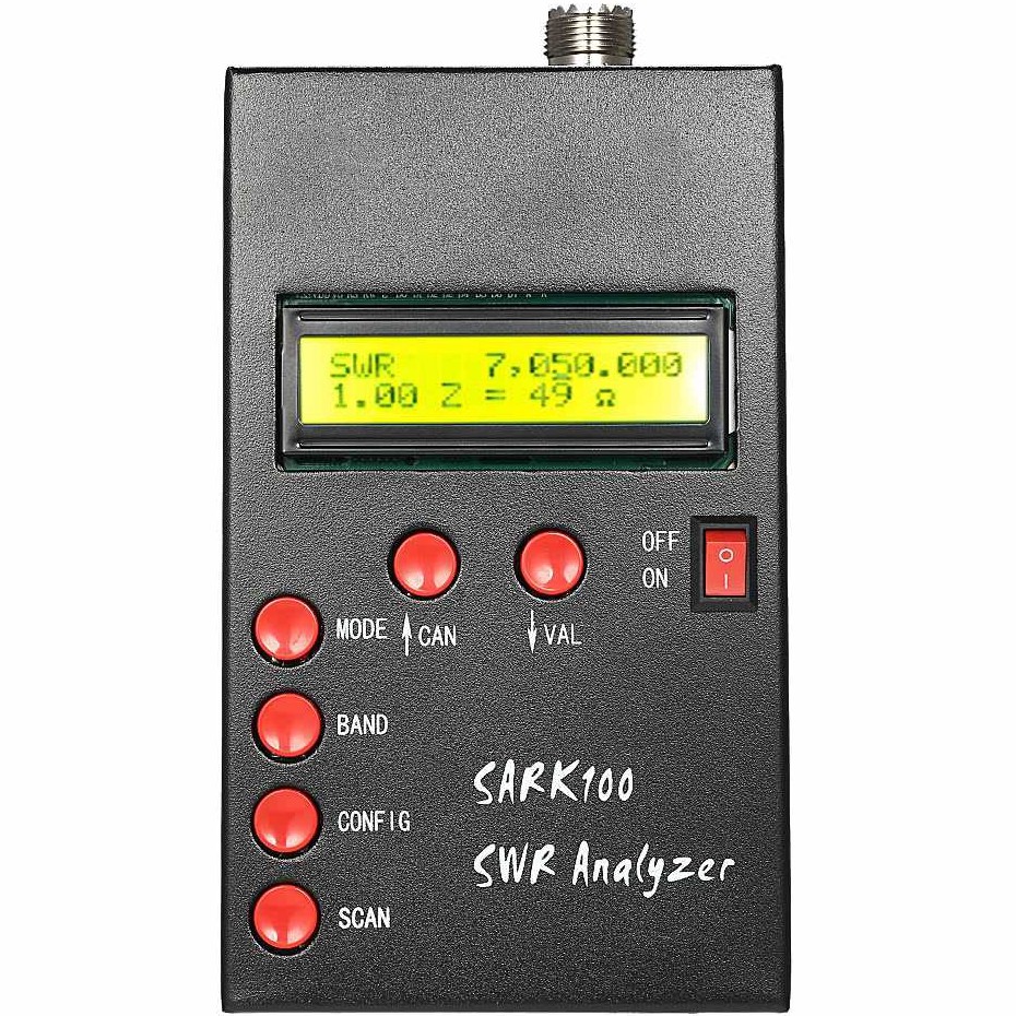 SARK100 1-60MHz HF ANT SWR Antenna Analyzer Meter Standing Wave Tester ...