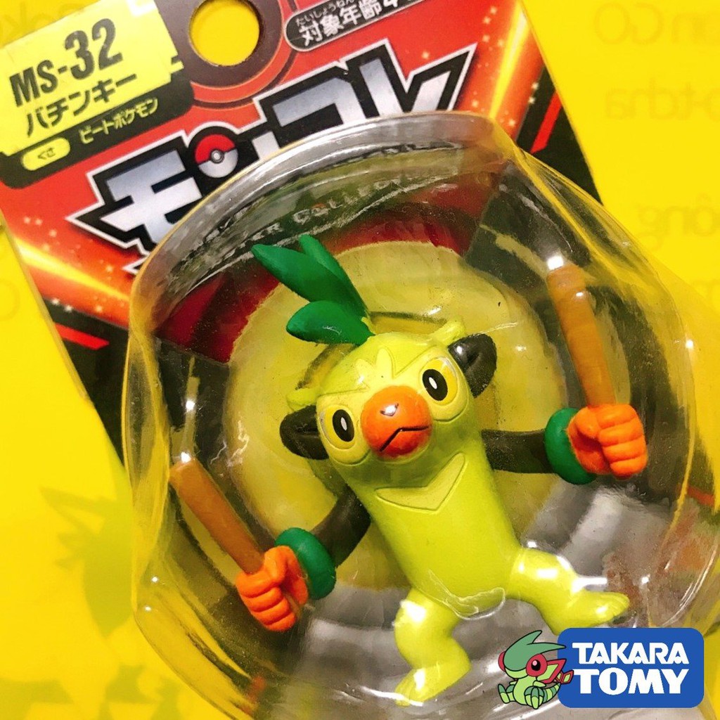 Genuine Pokemon Thwackey Takara TOMY Japan Standard Size 4cm - Pokemon ...