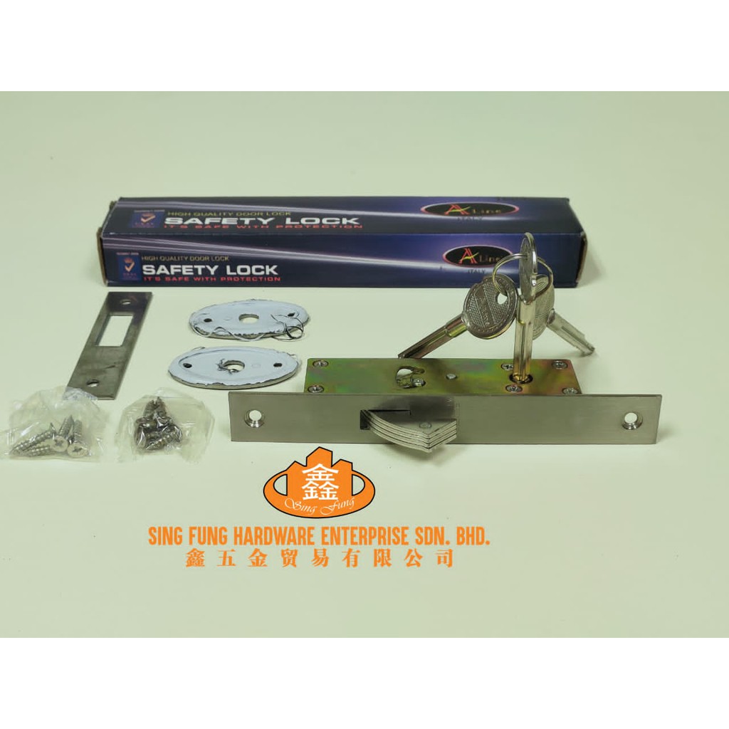 ALine 1684 Frocil Lock Set - G009-4GA - SN - Metal Grill Lock - Kunci ...