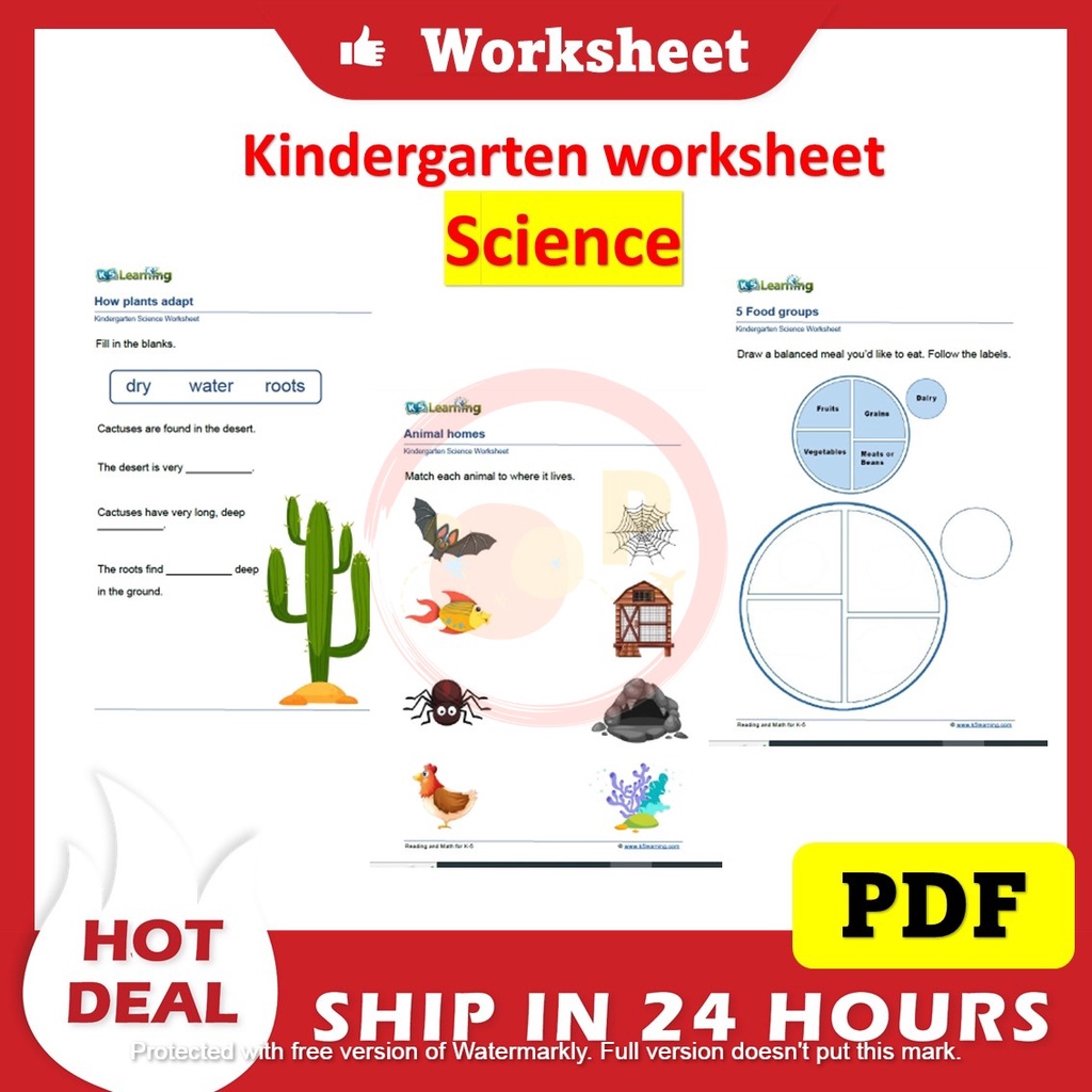 [SCIENCE] SAINS Preschool worksheet printables kindergarten exercise ...