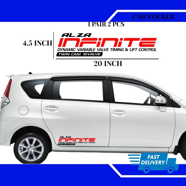 Perodua Dvvt Alza Infinite Car Stickers/1Pair 2 Pac/LP-034 | Shopee ...