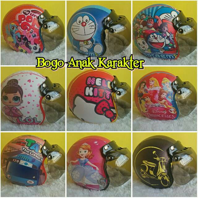 Bogo Children Character/Helmet Children 2-7 Yrs (1 kilo Fits 2 Helmets ...