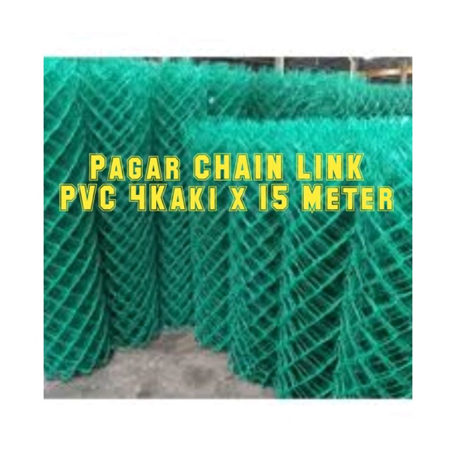 PAGAR CHAIN LINK PVC 15meter (4Kaki x 15meter) | Shopee Malaysia