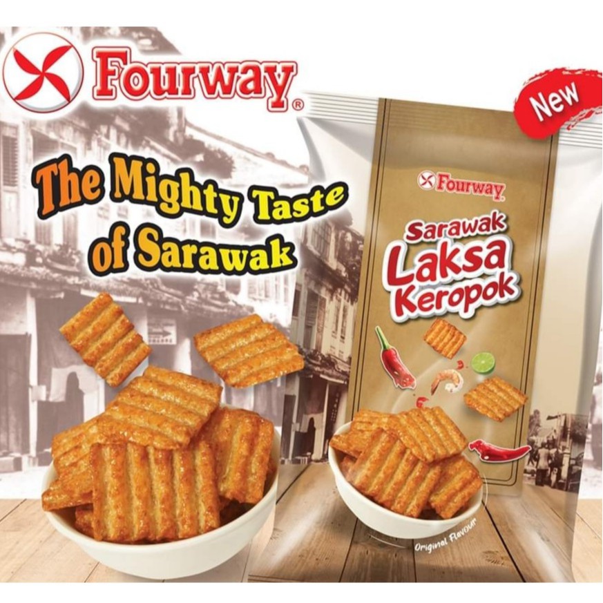 [HALAL] Lee Fah Fourway Sarawak Laksa Keropok Snack 利华沙捞越叻沙薯片饼干 50g ...