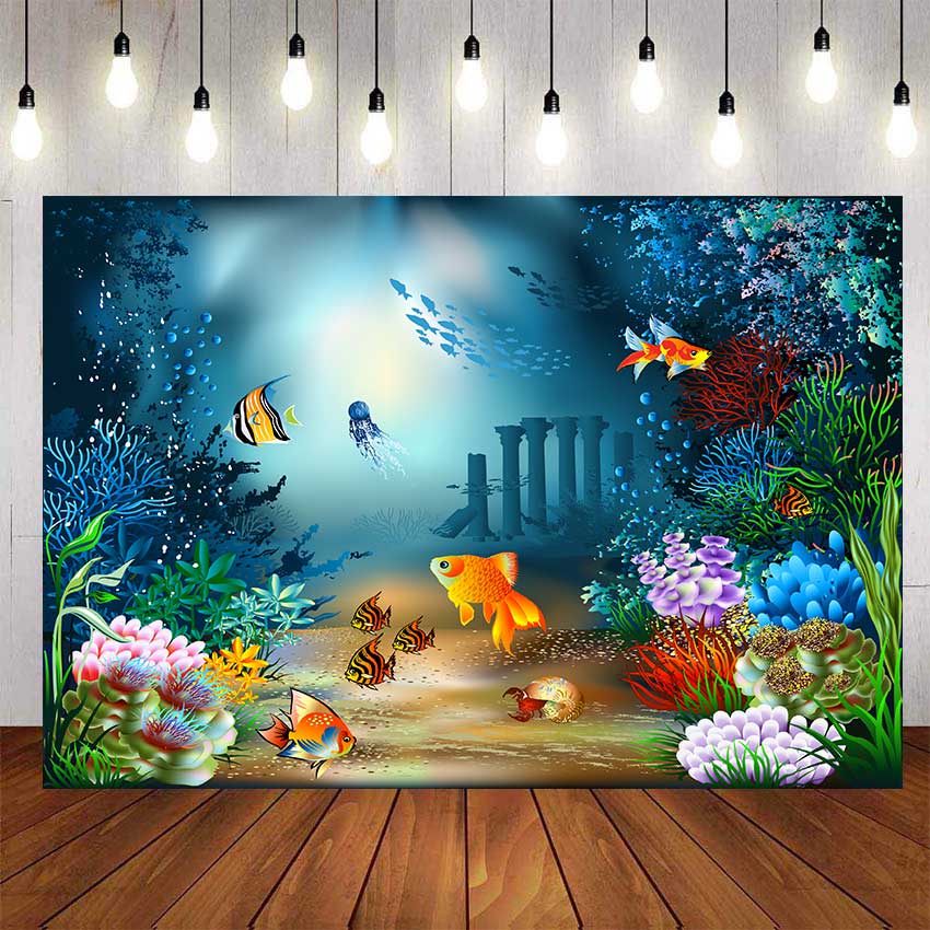 8 options Under the Sea Backdrops For Girls Boys Birthday Party ...
