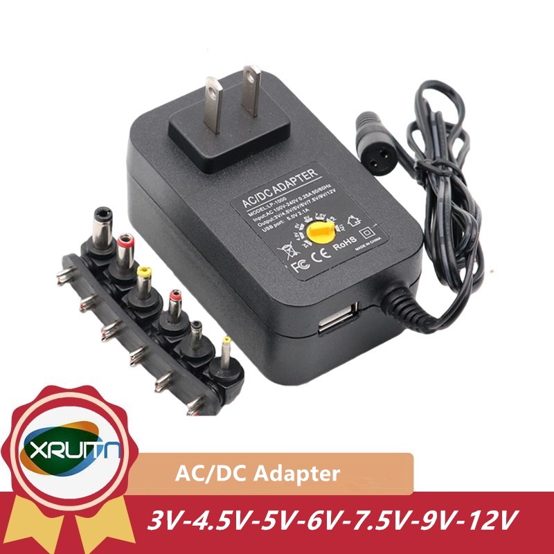 3V/4.5V/5V/6V/7.5V/9V/12V Universal AC TO DC Power Supply Adaptor 30W ...