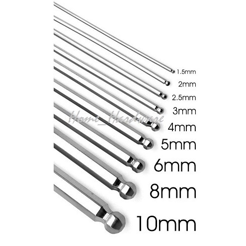 READYSTOCK - 9PCS SPANAR ALLEN KEY KEPALA MATA BULAT Ball Point Hex ...
