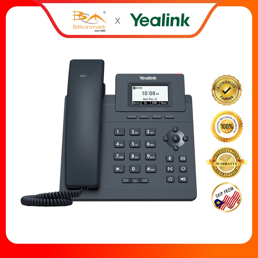 Yealink SIP-T30P IP Phone Entry-level IP Phone with 1 Line | Billionmark | Shopee Malaysia