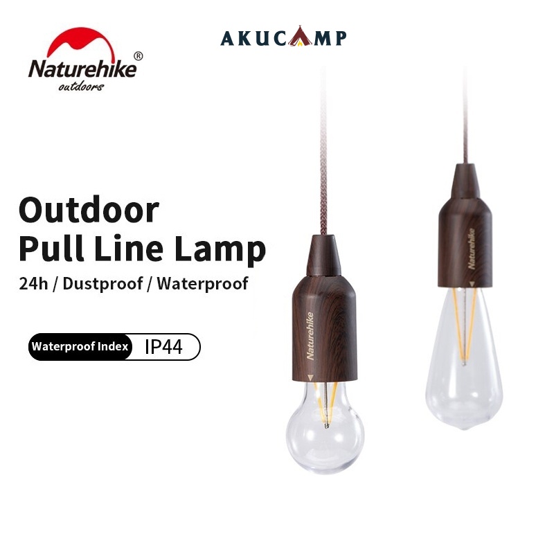 Naturehike Indoor Outdoor Pull Switch Light Camping Lantern Wood Grain ...