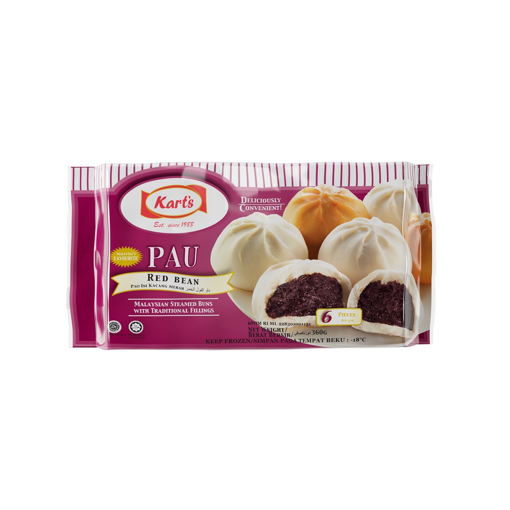 【HALAL】Kart's Pau Red Bean - 6pcs | Shopee Malaysia