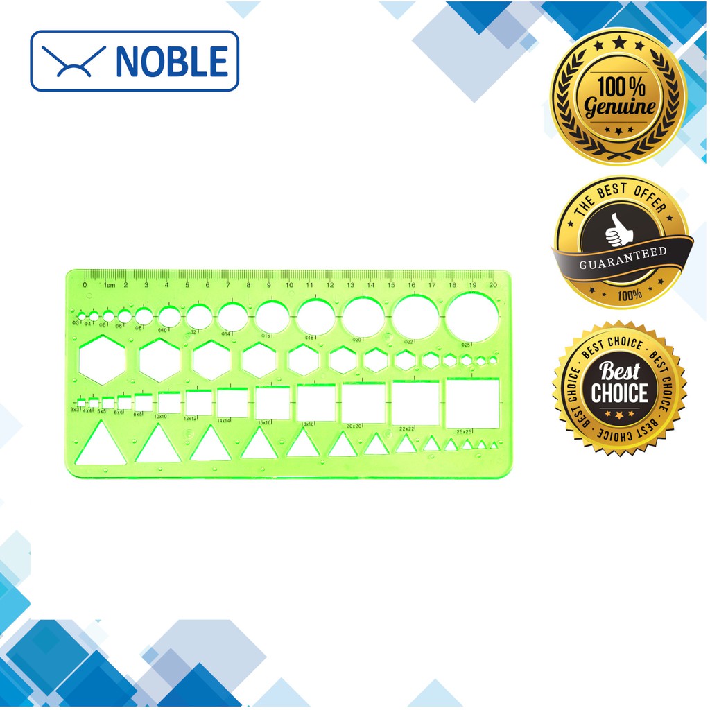 NOBLE Multi-Shape Geometric Template - 52 Multi-Shapes With Different ...