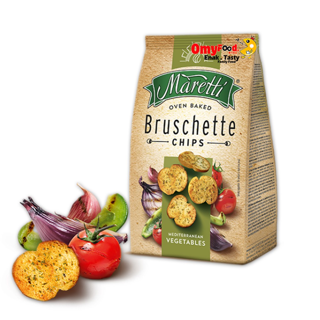 70g Maretti Bruschette Chips [Mushroom & Cream/ Roasted Garlic / Tomato ...