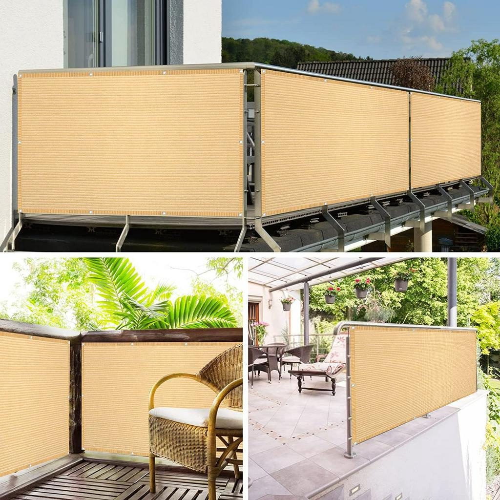 Balcony privacy protective cover, UV resistant sunshade fabric, weather ...