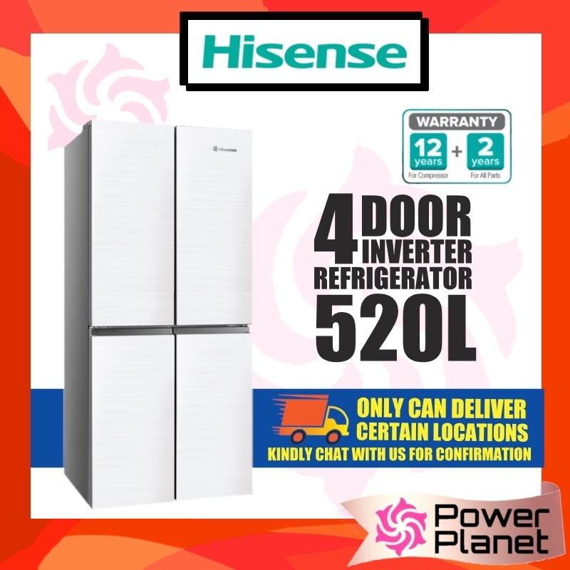 Hisense 520L - 4 Door Fridge Inverter RQ566N4AWU Refrigerator / Peti ...