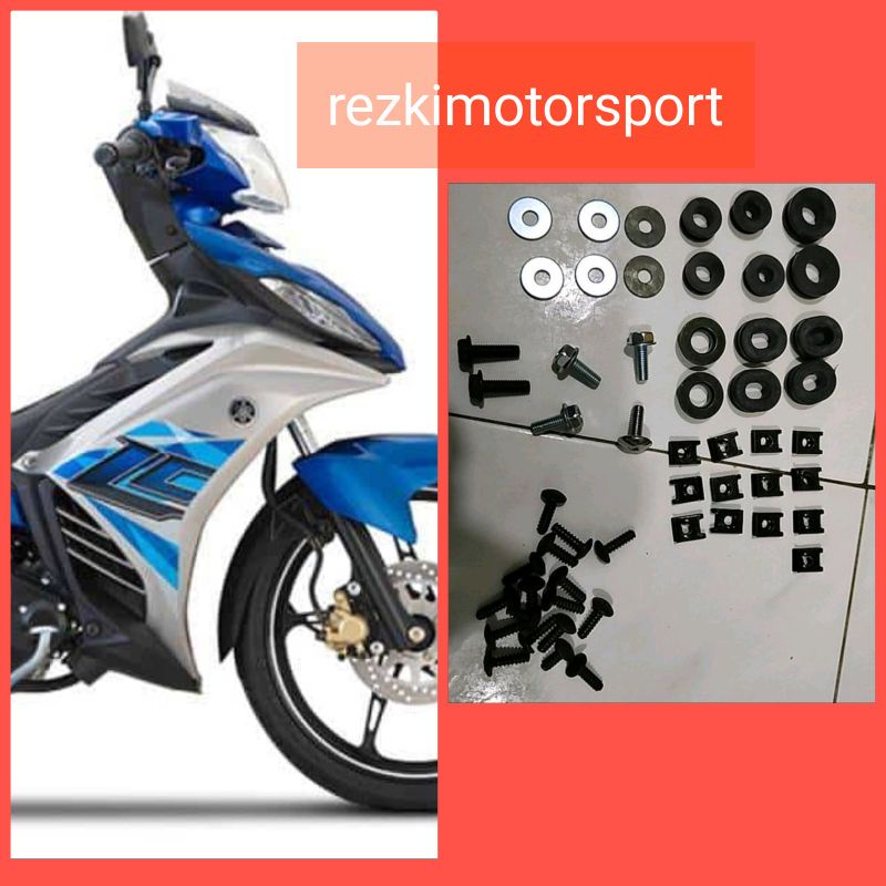 Lc135 V2 - V7 Set Skru Getah Coverset Kepak Depan Kepok Dada ...