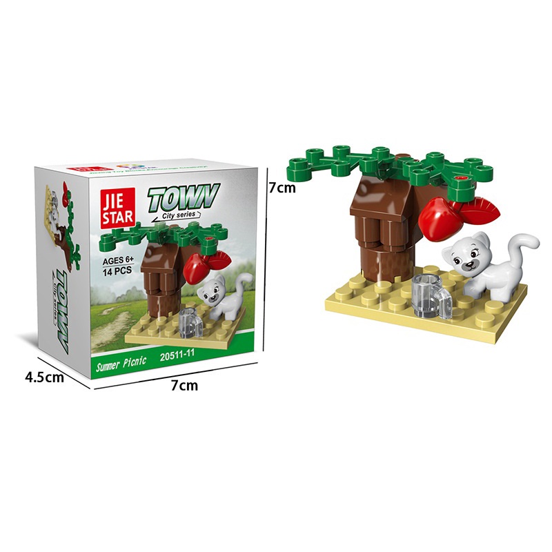 【JIE STAR Blocks 杰星积木】Kitten/小猫/Kucing-Building Blocks (Discovery Car ...