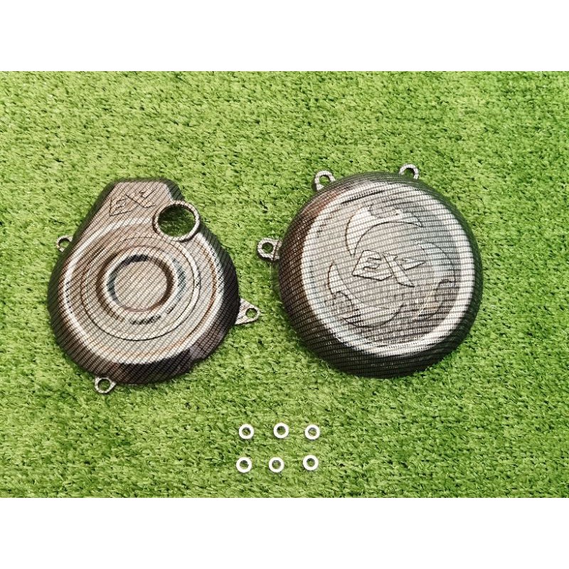 💥Yamaha Y16💥 engine cover carbon (L/R) with bush y16zr ex155 vva155 ...
