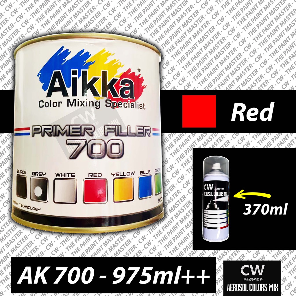 [ 1K Primer Undercoat Grey ] AK 700 / AK700 Aikka 0.9L Kereta Motor Grey Filler Primer Cat Spray ...