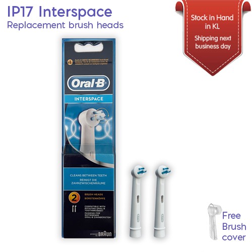 Oral-B Interspace Power Tip IP17 Replacement Brush Heads Twin Pack ...